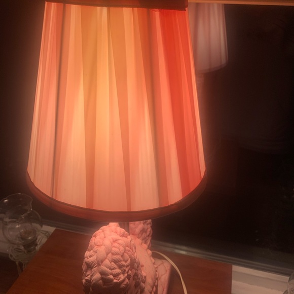 Accents | Vintage Rare Ceramic Pink Quilt Girls Horse Lamp Nursery ...